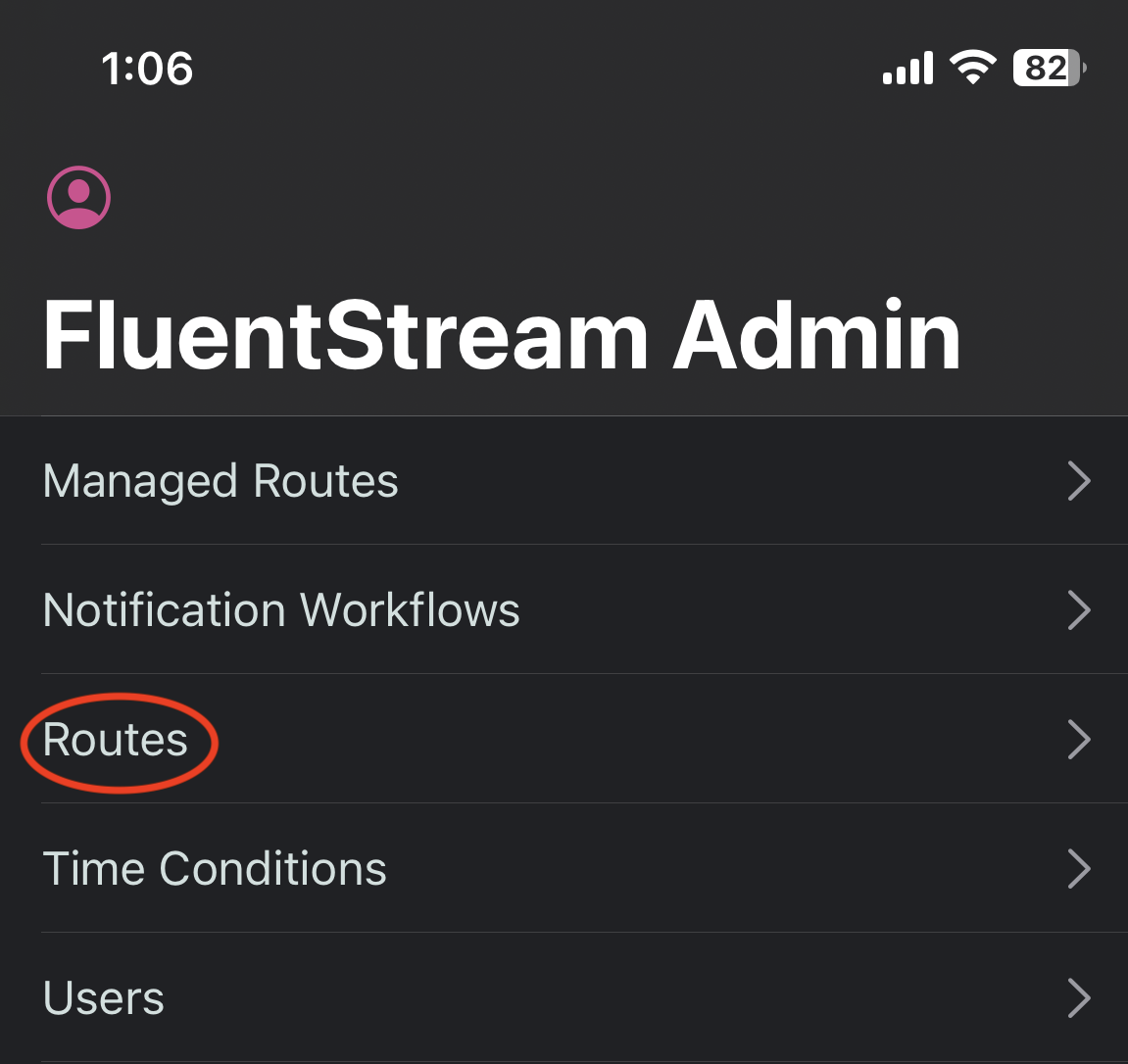 Updating Routing from the FluentCloud Admin App