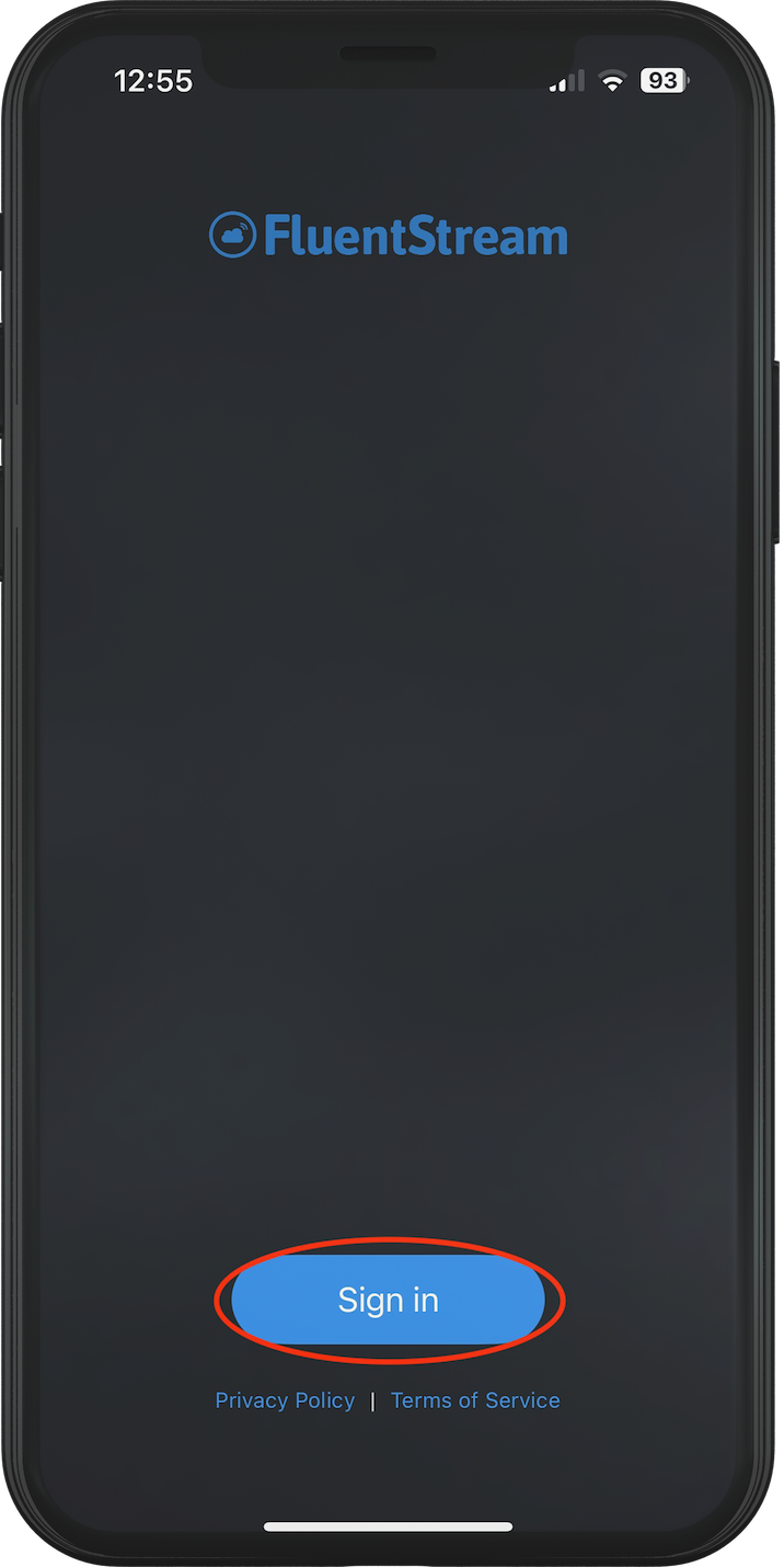 FluentStream Mobile Application on IOS