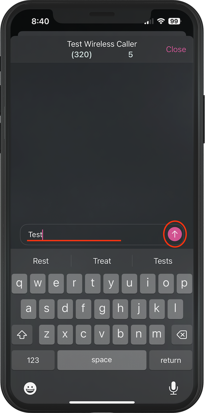 SMS in the FluentCloud Mobile Application on IOS