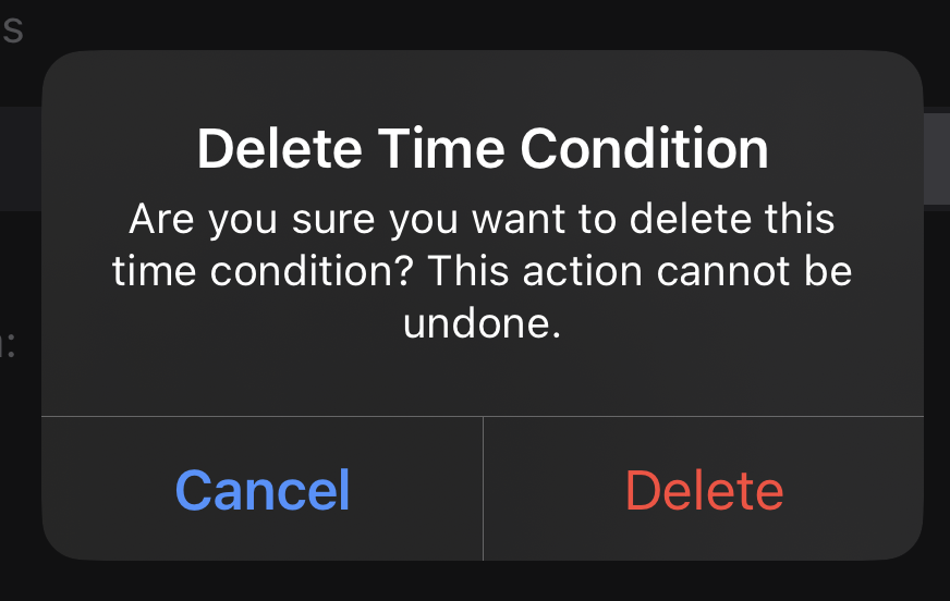 Creating and Removing Time Conditions in the FluentCloud Admin App