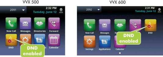 Do Not Disturb (DND) on the Polycom VVX 500/600