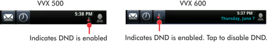 Do Not Disturb (DND) on the Polycom VVX 500/600