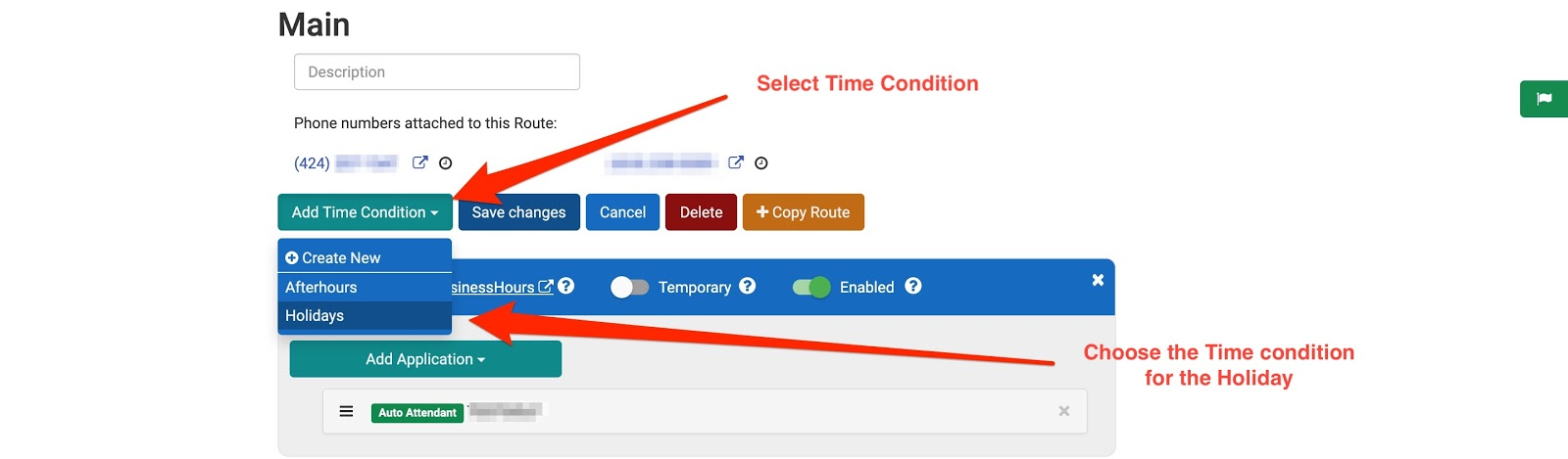 How To Set Up a Holiday Route