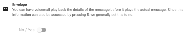 Voicemail Box Settings