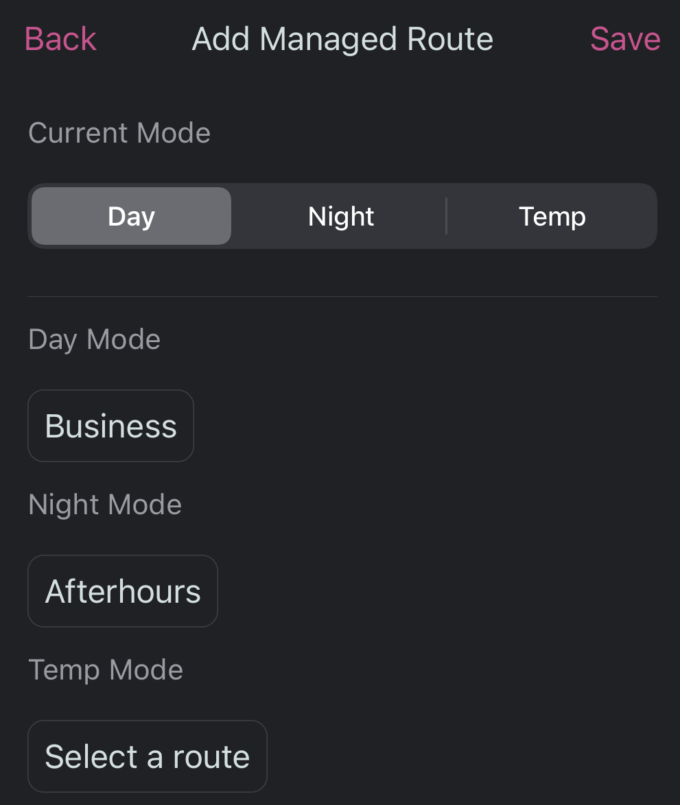 Managing Managed Routes from the FluentCloud Admin App